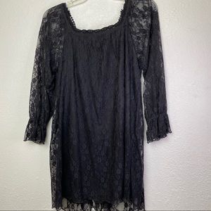 V Cristina | Tops | V Cristina Lace Tunicdress Black | Poshmark